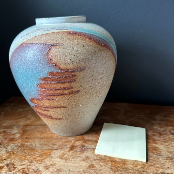 Art Pottery | Accents | Vintage Studio Art Pottery Vase Drip Glazed ...